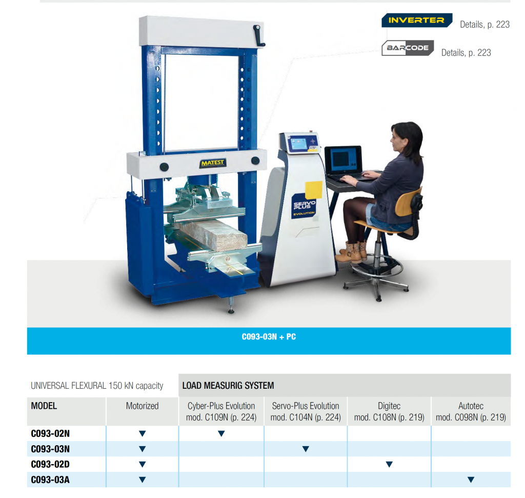 UNIVERSAL FLEXURAL AND TRANSVERSE MACHINE 150 KN CAPACITY FOR FLEXURAL ...