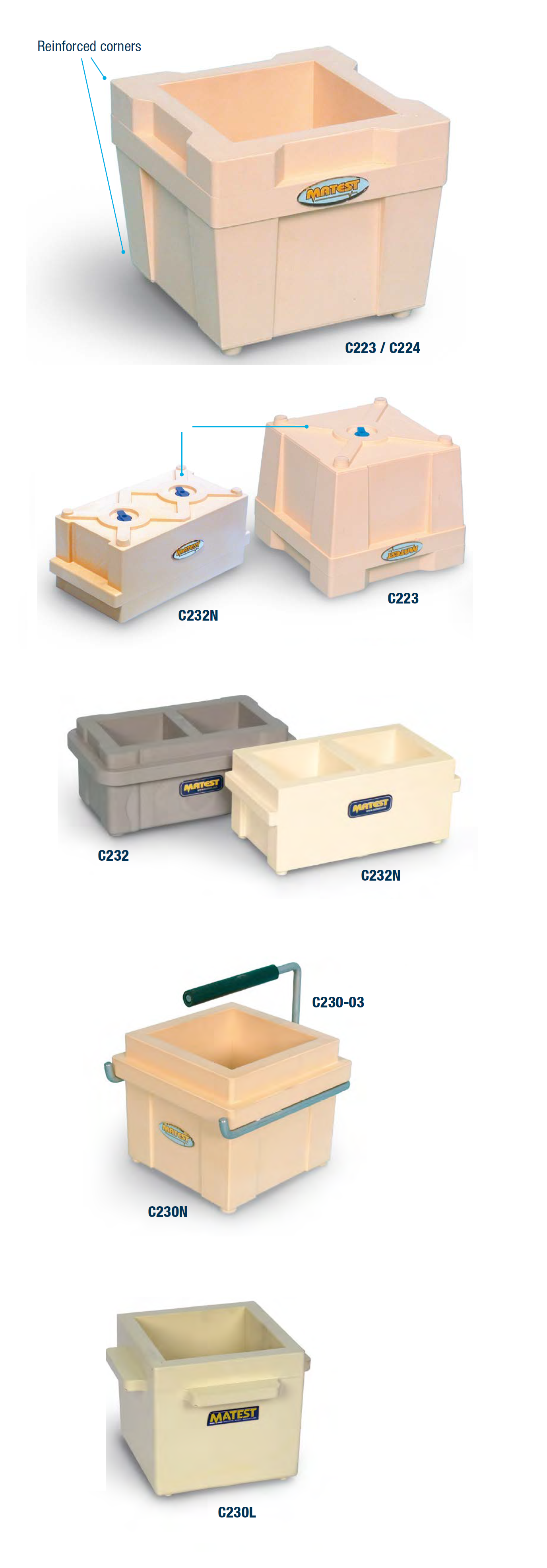 PLASTIC CUBE, CYLINDER AND BEAM MOULDS MADE IN MATEST – Jet Materials