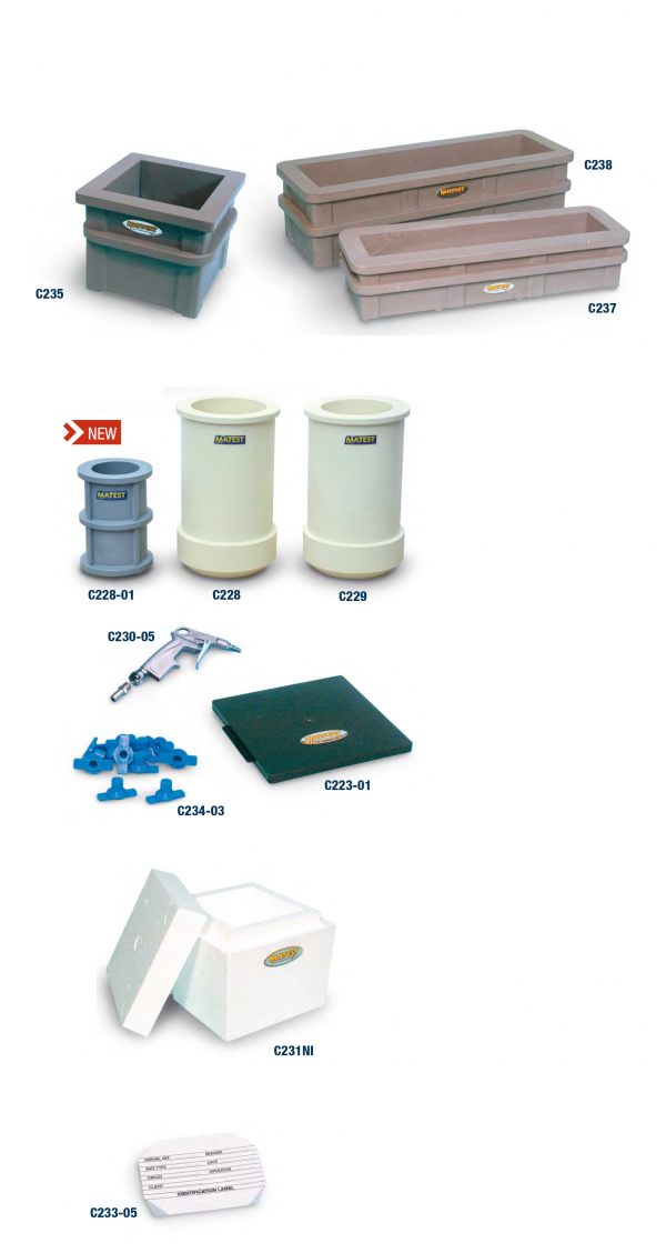 PLASTIC CUBE, CYLINDER AND BEAM MOULDS MADE IN MATEST – Jet Materials